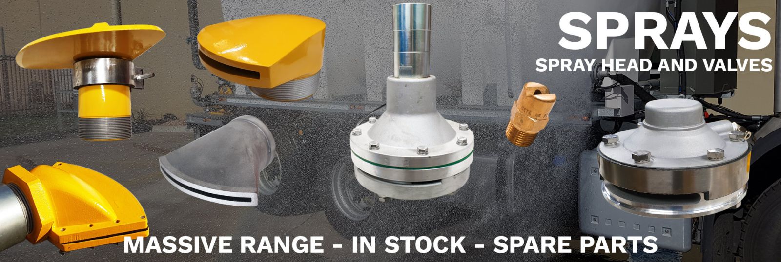 Water Truck Spray Heads, Valves and Nozzles